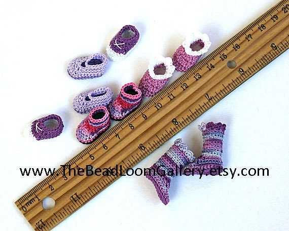 Crochet Pattern - Miniature Doll Size Shoes (2 Cm Feet) - Pukifee Size ...