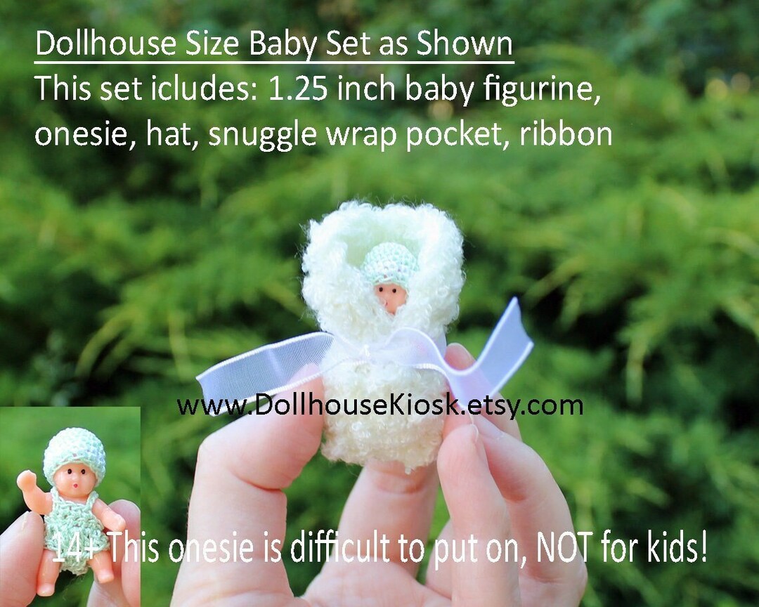 Mini Baby Doll Set as Shown 1.25 Inch Baby Figurine Onesie - Etsy