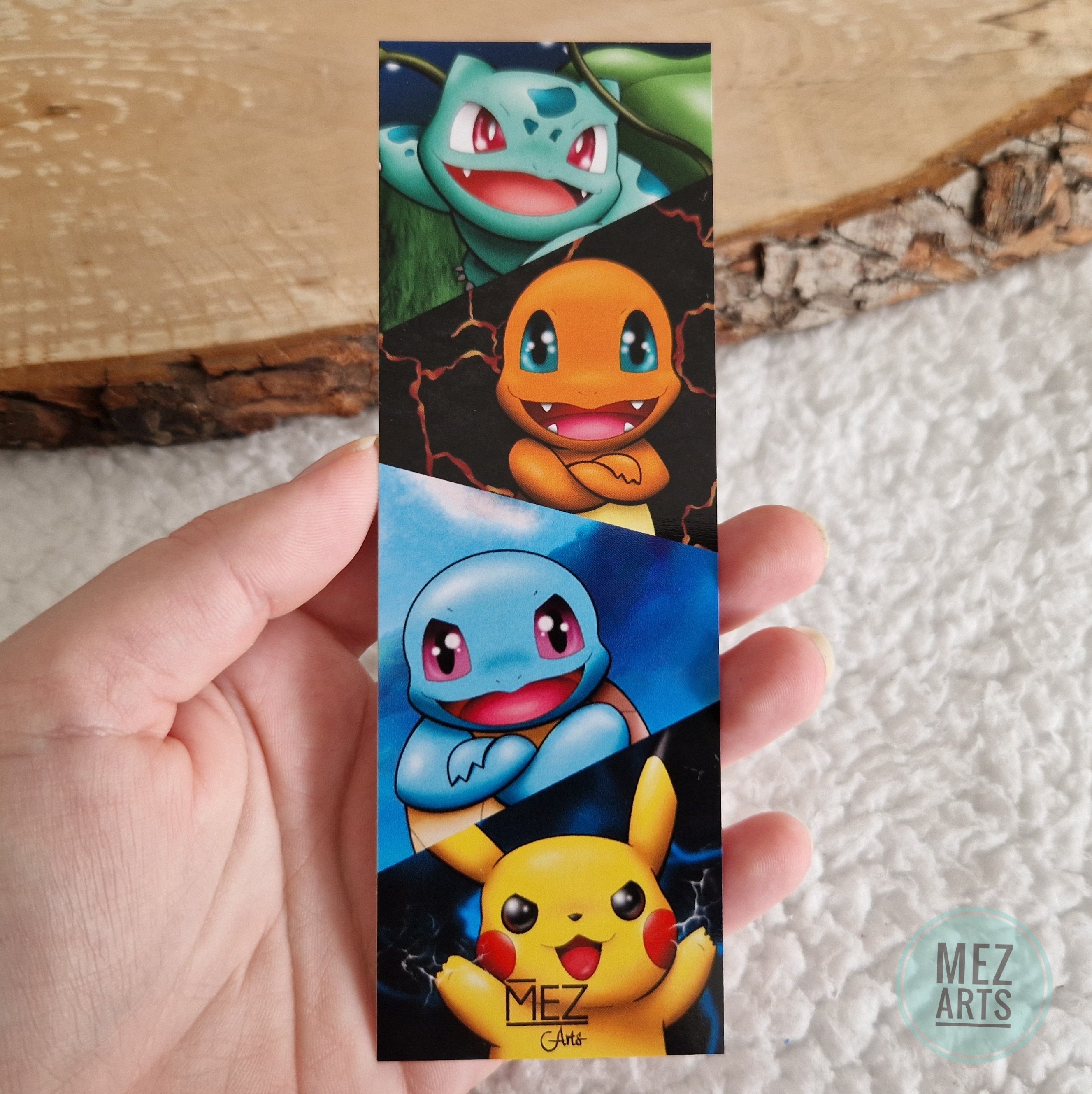 Bulbasaur Charmander Squirtle and Pikachu Bookmark Starter - Etsy
