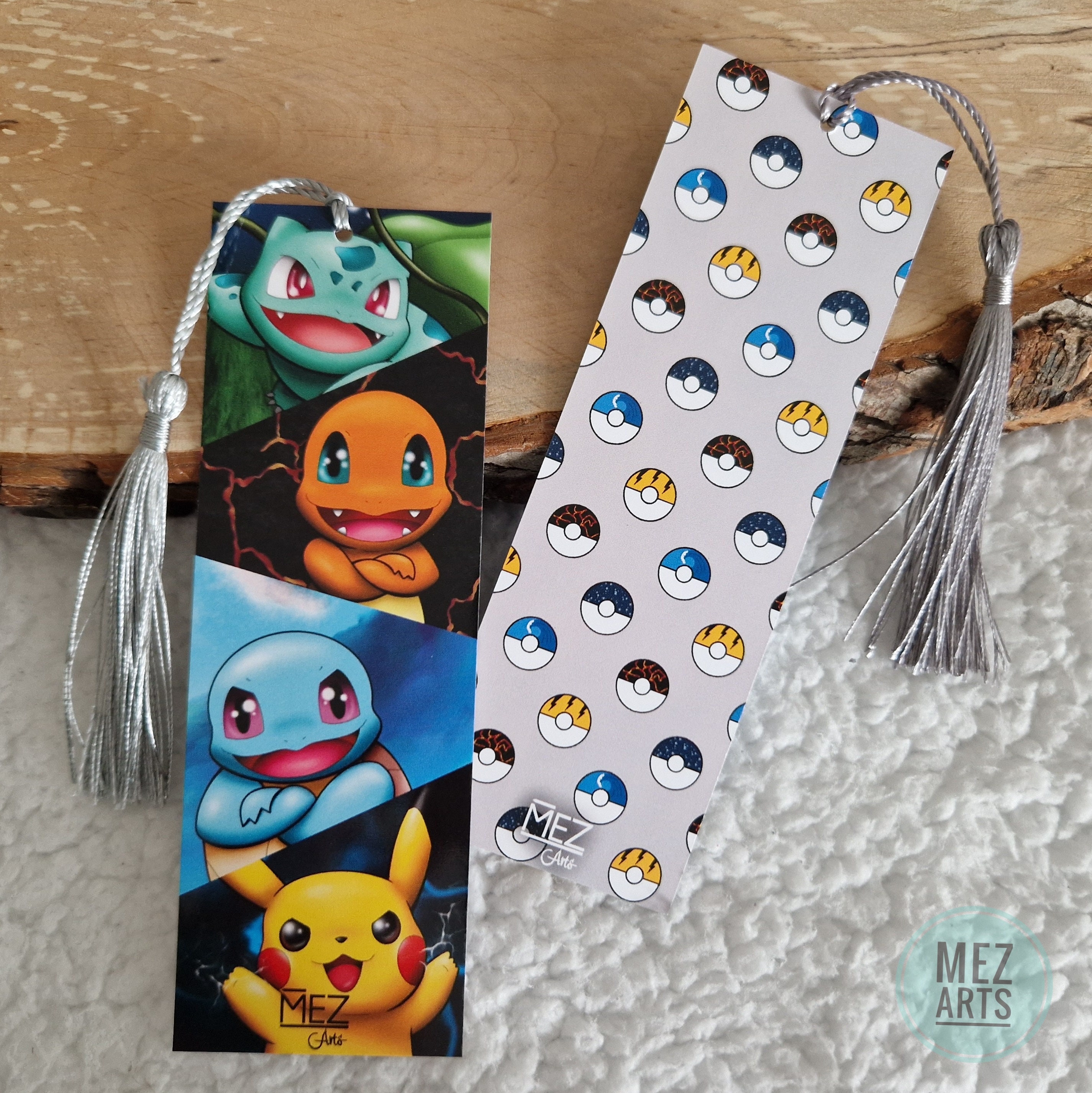 Bulbasaur Charmander Squirtle and Pikachu Bookmark Starter - Etsy
