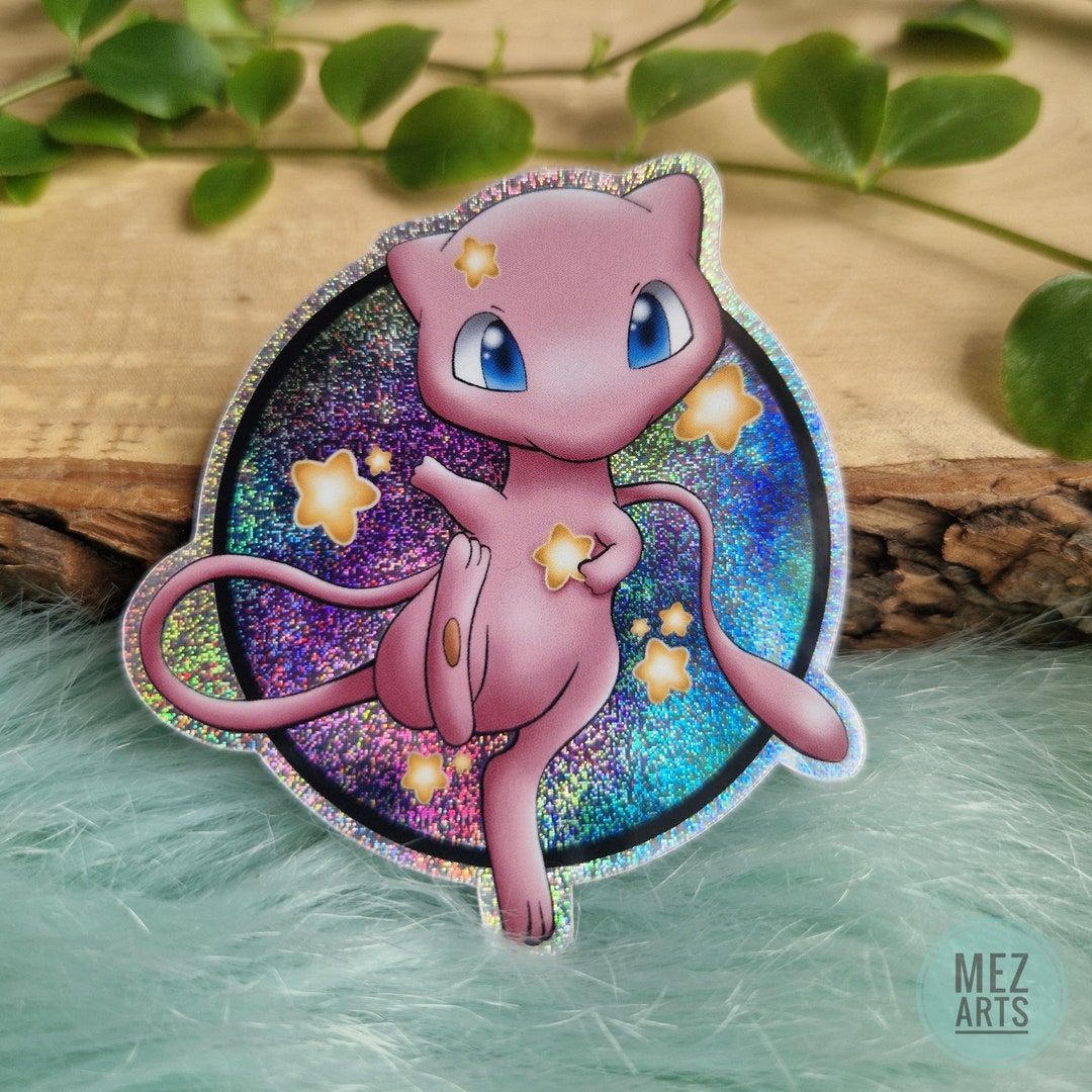 Mew Glitter Sticker | Pokemon - Etsy