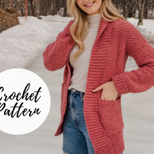 Crochet Cardigan for Women Flared Crochet Cardigan Pattern - Etsy