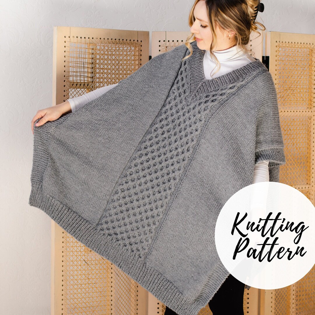 Quail Ridge Poncho X Knitting Pattern - Etsy
