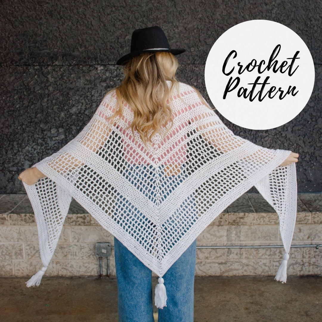 Tilstone Triangle Wrap X Crochet Pattern - Etsy