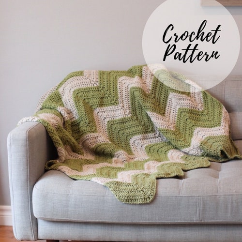 Zig Zag Chevron Afghan X Crochet Pattern - Etsy