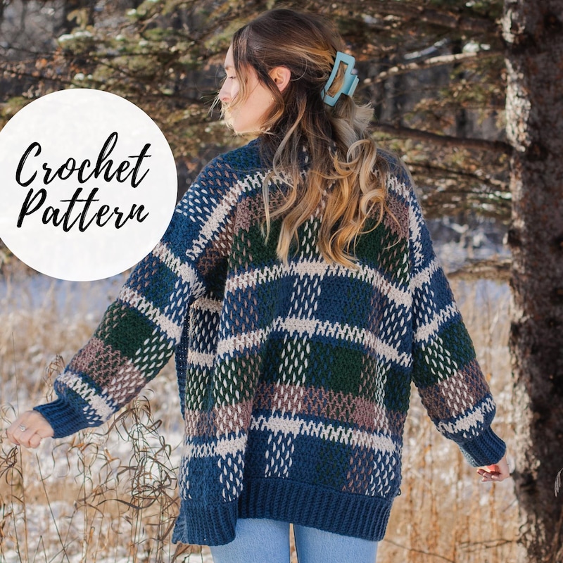 Plaid Knit Pattern - Etsy