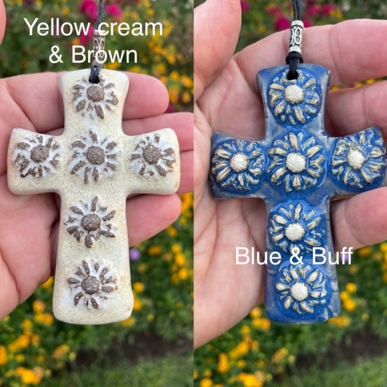 Crosses Ceramic Crosses Beautiful Home Decor Handmade - Etsy