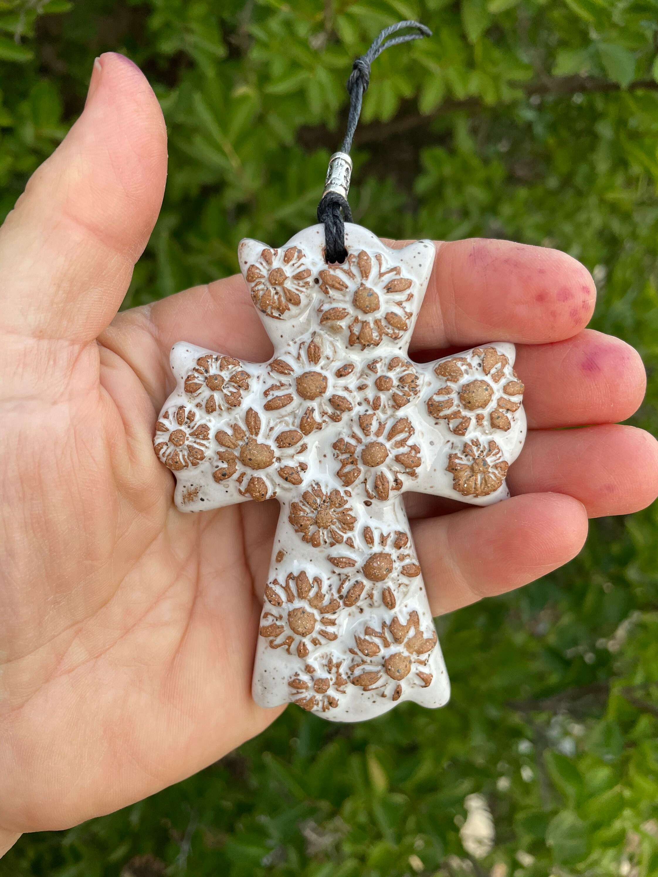 Ceramic Crosses Beautiful Home Decor Handmade Birthday | Etsy