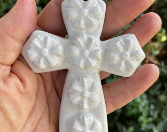 Ceramic Crosses, Beautiful Home Decor, Handmade, Birthday, Baptism ...