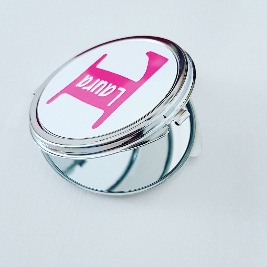Personalised Round Compact Mirror, Small Mirror, Handbag Mirror, Gifts ...
