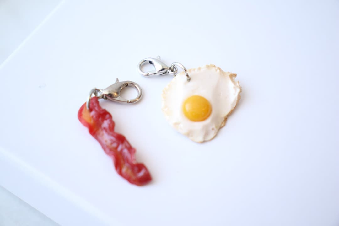 Bacon & Egg Clay Charms, Best Friends, Miniature Food, Dollhouse ...