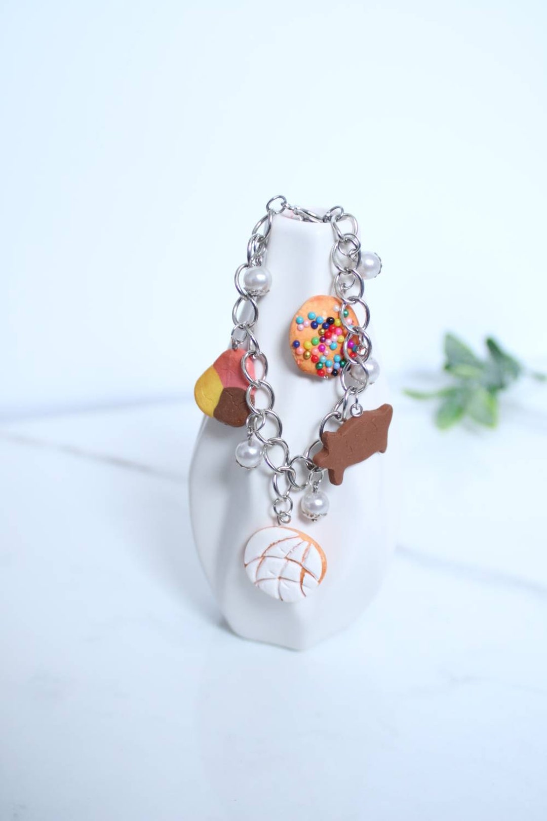 Pan Dulce Charm Bracelet, Clay Charm, Miniature Food, Dollhouse ...
