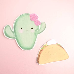 Nopal and Taco Stickers, Cactus, Nopal, Planner, Agenda - Etsy