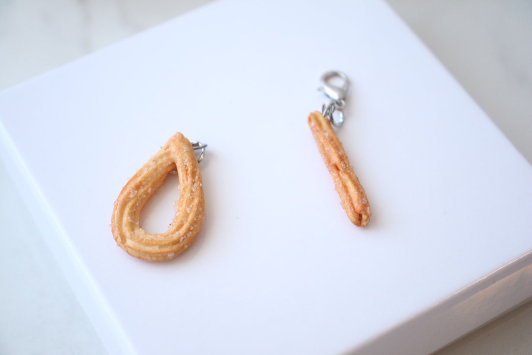 Churro Clay Charm, Concha Clay Charm, Miniature Food, Dollhouse ...