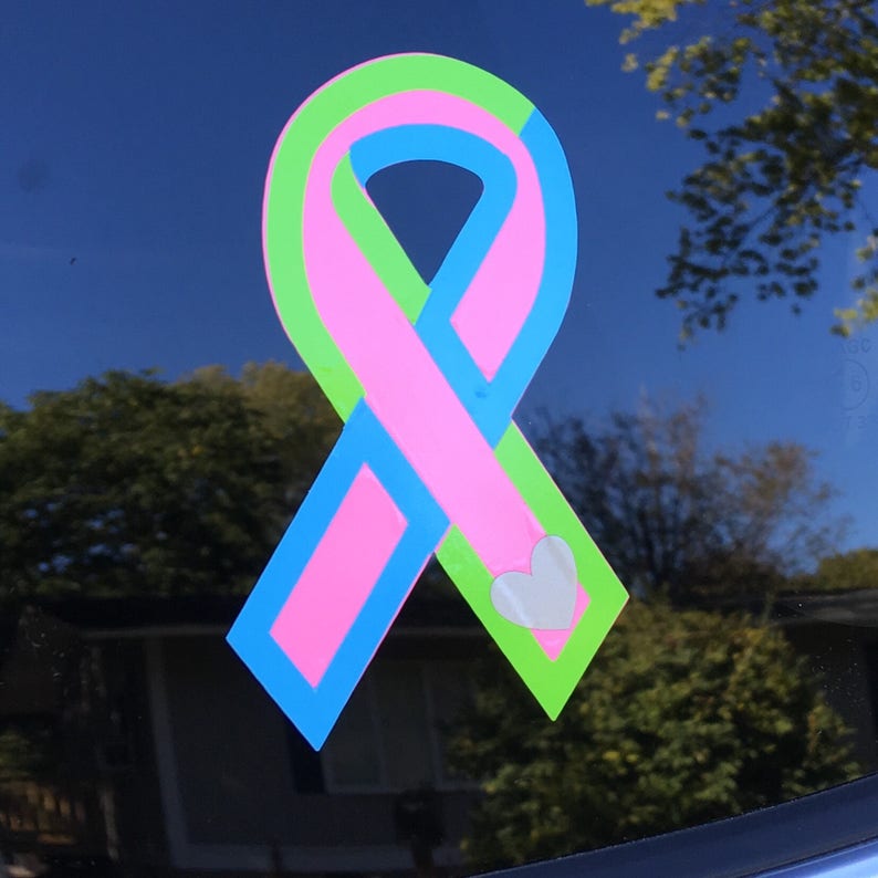 Breast Cancer Ribbon Car Decal Metastatic Breast Cancer | Etsy