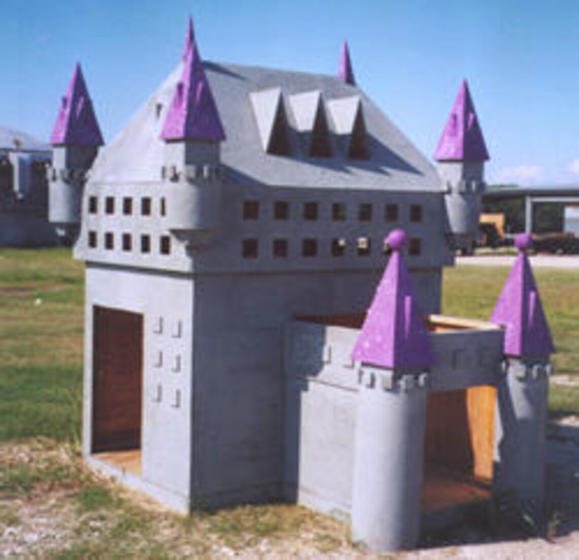 Set of 4 Playhouse Plans, Cottage, Castle, Firehouse, Castle Mountain ...