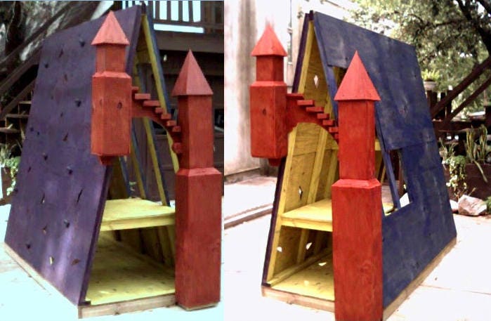 Mountain Castle Climbing Wall / Fort / Playhouse Plans - Etsy