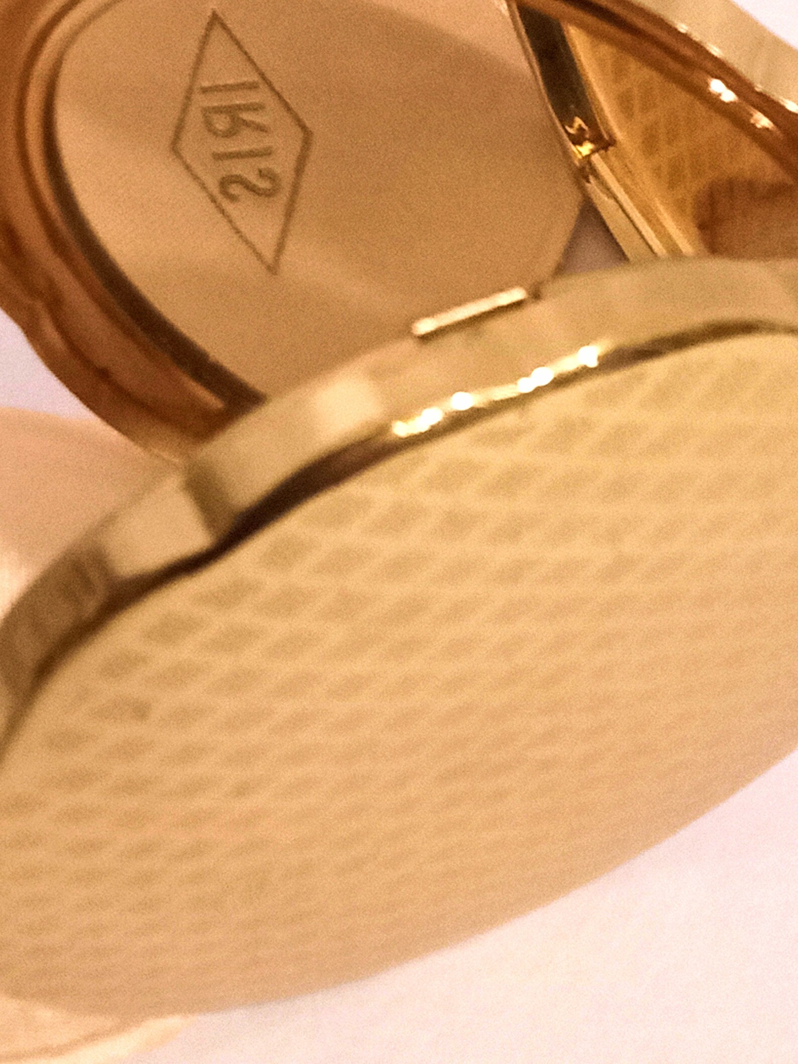 Iris Powder Compact, With Original Powder Puff, Unused, With Floral ...