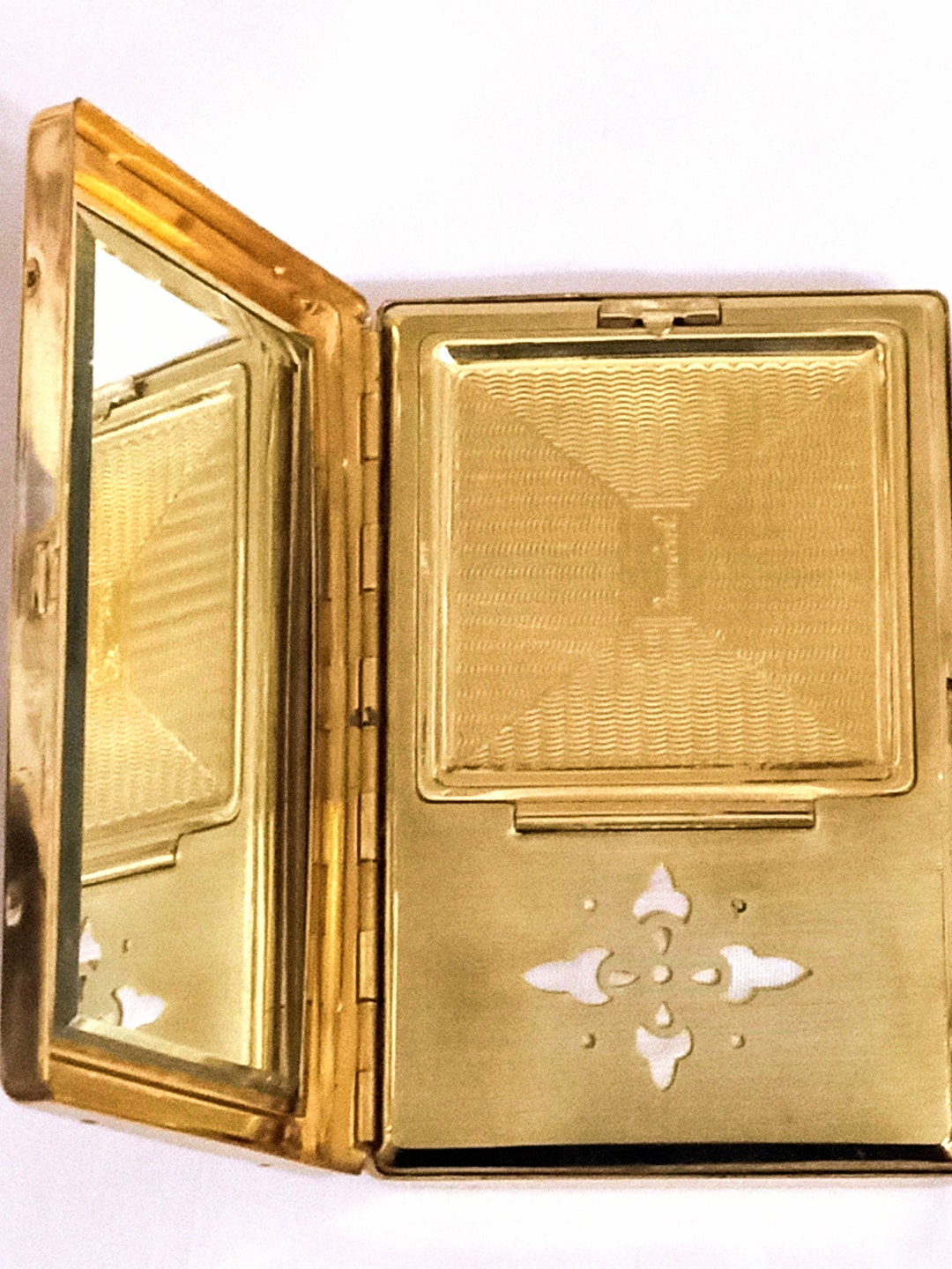 Musical Powder Compact, Complete With Original Square Powder Puff. May ...