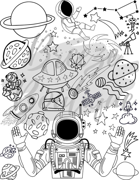 Outer Space Printable Coloring Pages