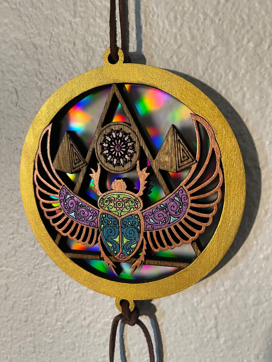 Egyptian Scarab Suncatcher - Etsy