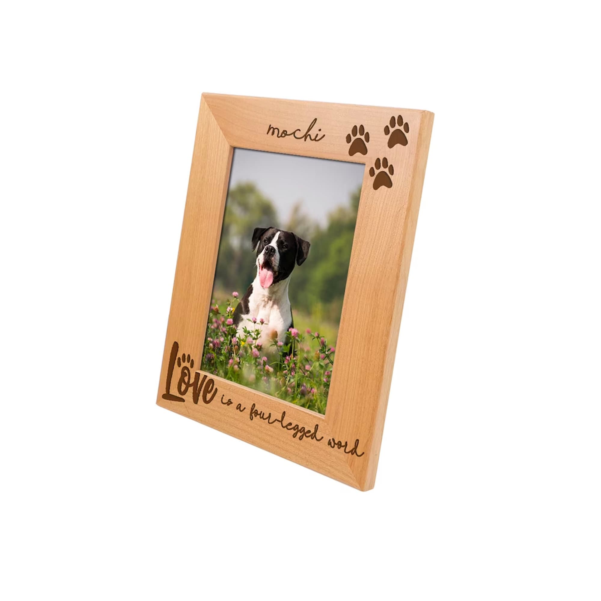 Custom Dog Photo Frame, Laser Engraved - Pet Loss Frame, Dog Mom Gift ...