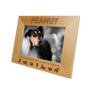 Custom Dog Photo Frame, Laser Engraved - Personalized Pet Picture Frame ...