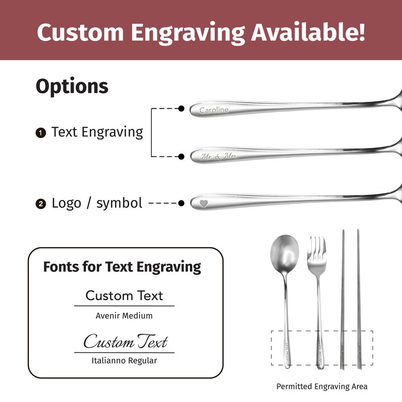 Personalized Utensil-stainless Steel Utensil Set, Reusable Eating ...