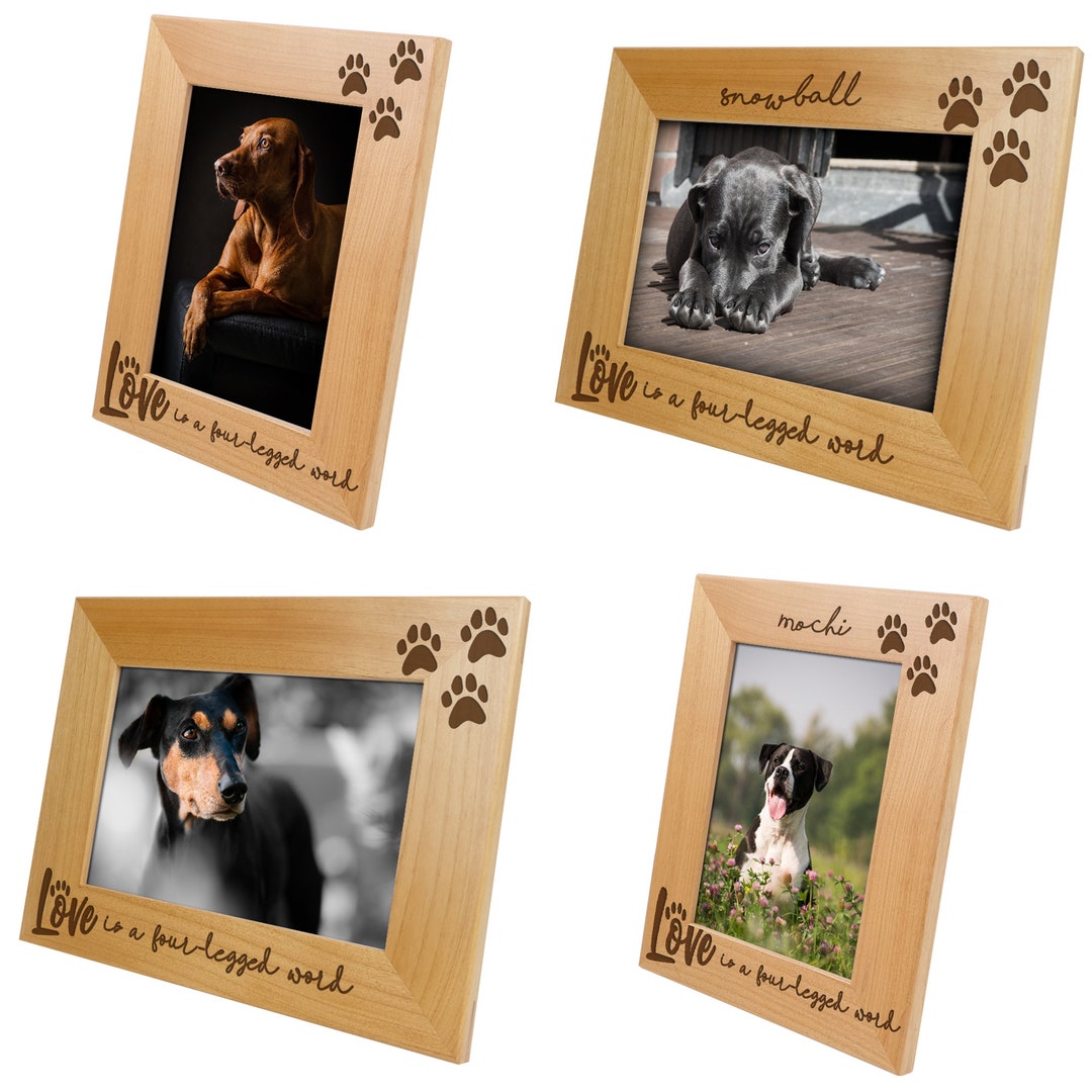 Custom Dog Photo Frame Laser Engraved Personalized Pet - Etsy