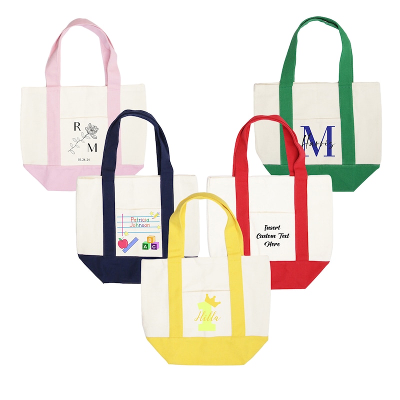 Mini Canvas Tote Bags - Etsy