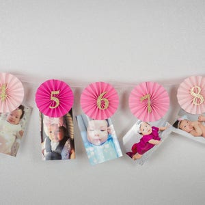 First Year Photo Banner,picture Banner Baby Photo Display,12 Month ...