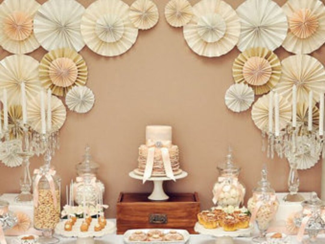 25 Pinwheel Backdrop/paper Rosette Backdrop/wall Covering/ Wedding ...