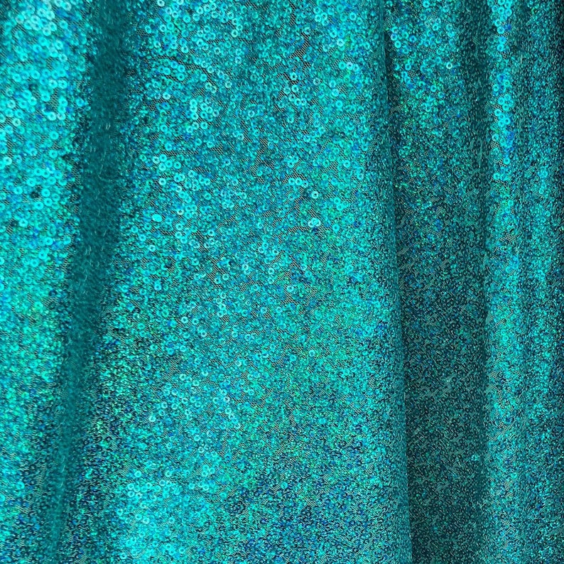 Turquoise Iridescent Sequin Fabric, Seafoam Green Iridescent Sequins ...