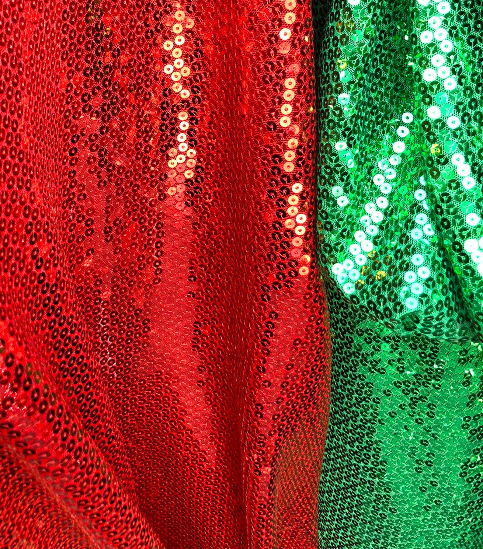 Red Sequin Fabric 5mm Full Sequins on Mesh Fabric Red - Etsy