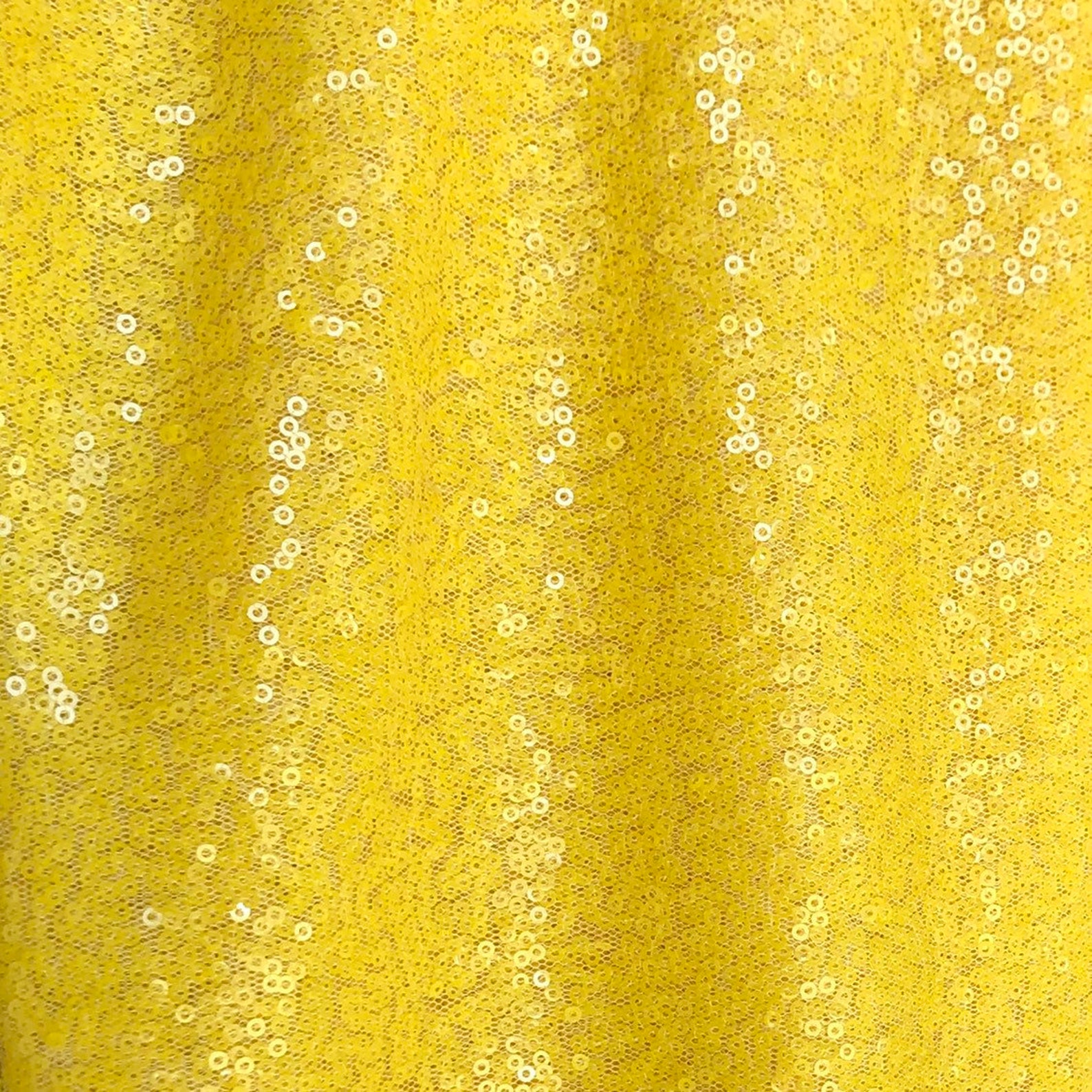 Yellow Sequin Fabric Glitter Full Sequins Fabric For Dress Etsy
