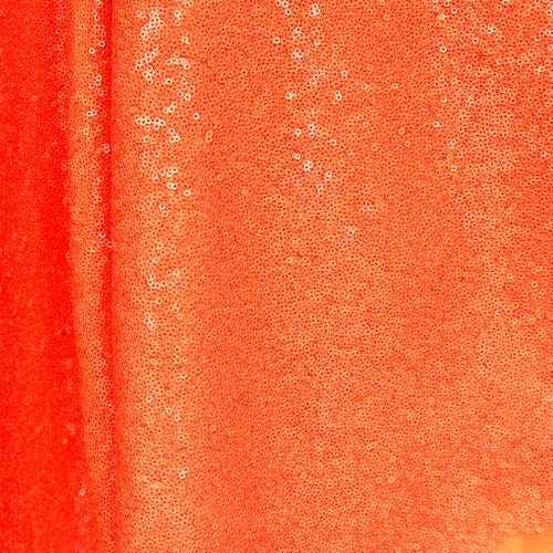 Leila ORANGE Sequins on Mesh Fabric by the Yard 10050 - Etsy
