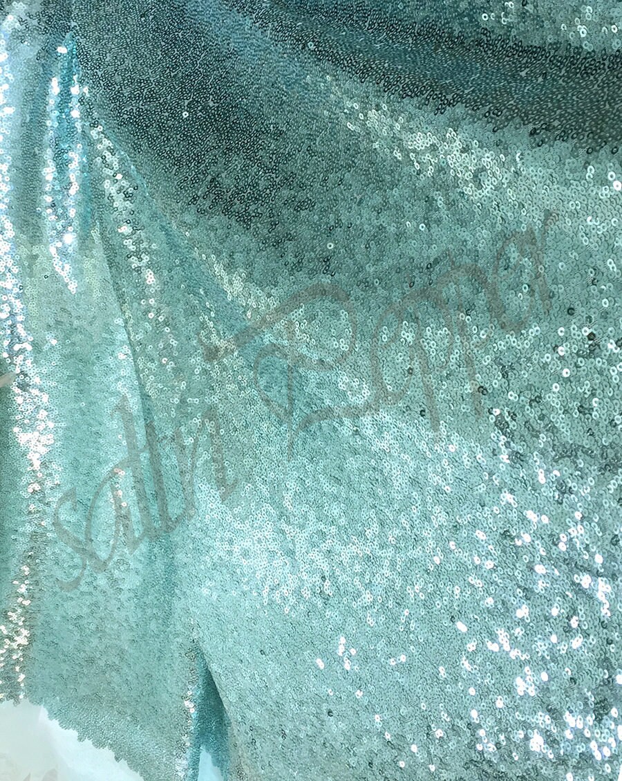 Mint Sequin Fabric Glitters Sequins Fabric for Dress Mint | Etsy