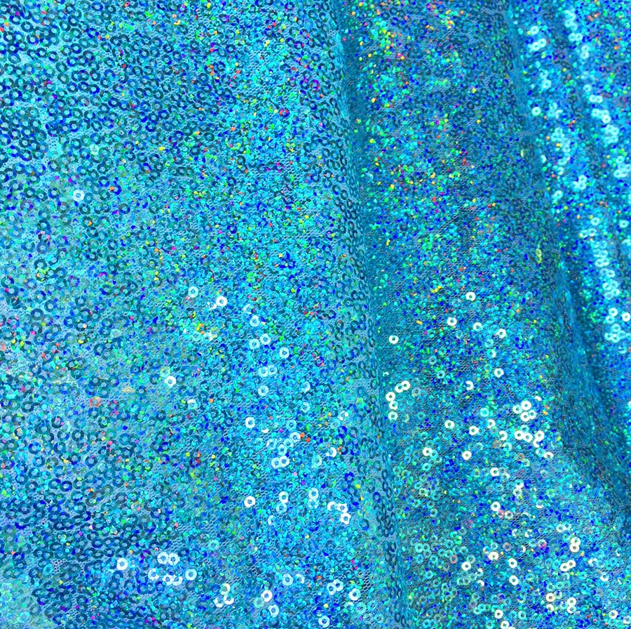 Baby Blue Iridescent Sequin Fabric, Glitz Sequin Fabric, Full Sequin on ...