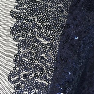 Navy Blue Sequins Fabric, Glitz Sequins Fabric, Navy Blue Sequin Fabric ...