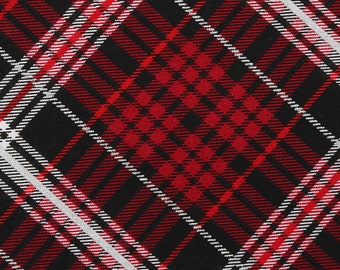 Red Plaid Fabric | Etsy