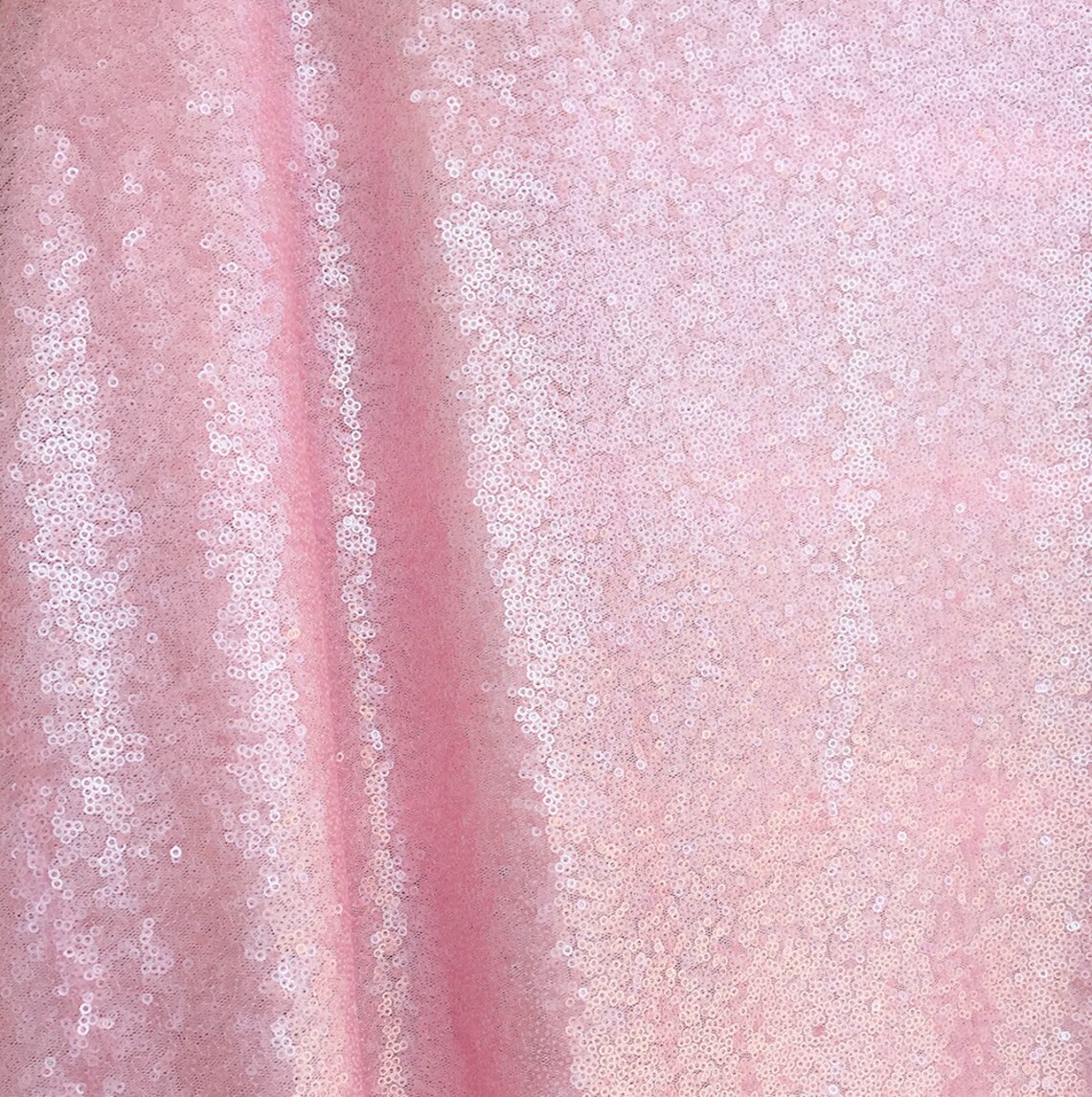Baby Pink Sequin Fabric, Millennial Pink Glitz Sequins Fabric for Dress ...