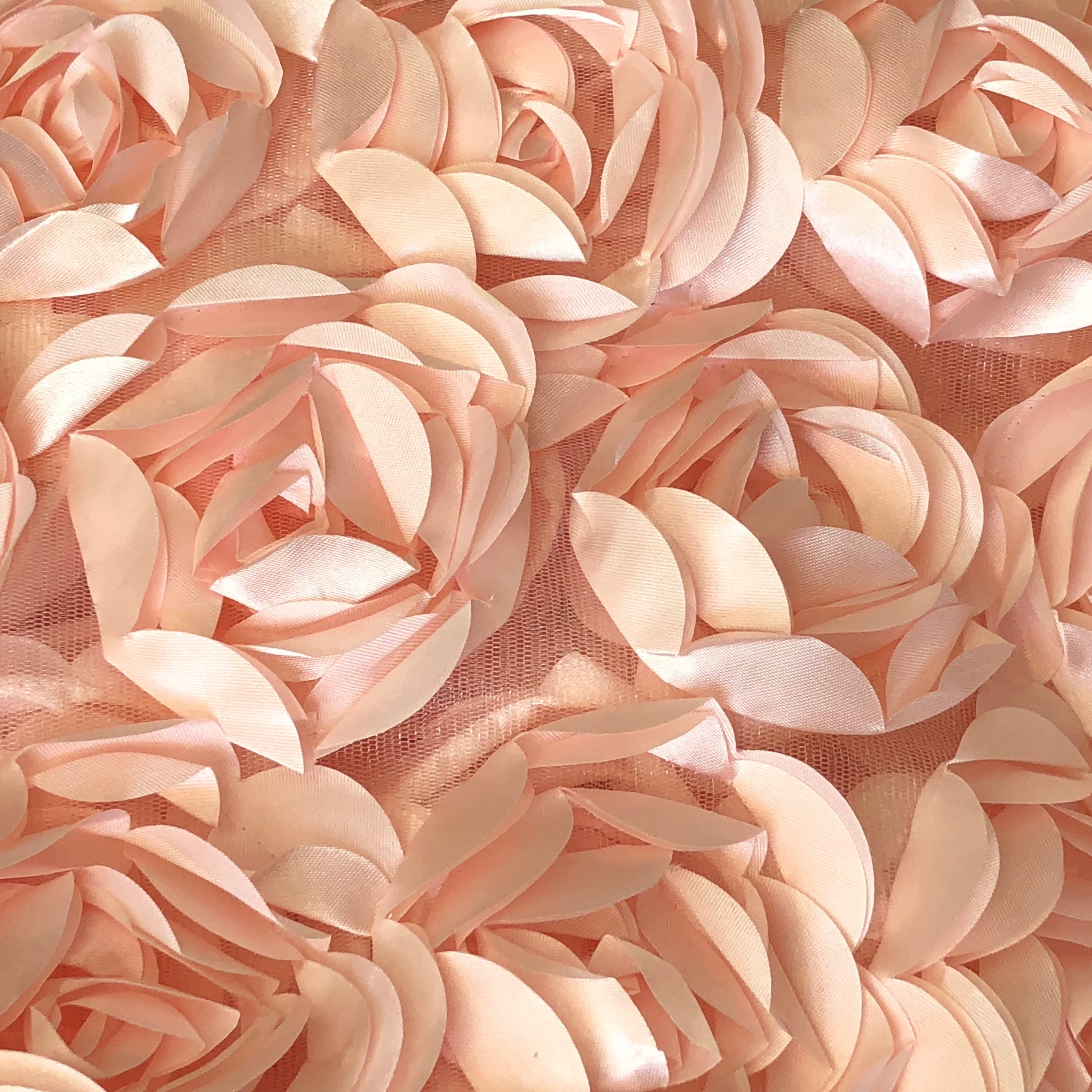 Peach 3D Floral Fabric Peony Bouquet Fabric on Tulle 3D | Etsy