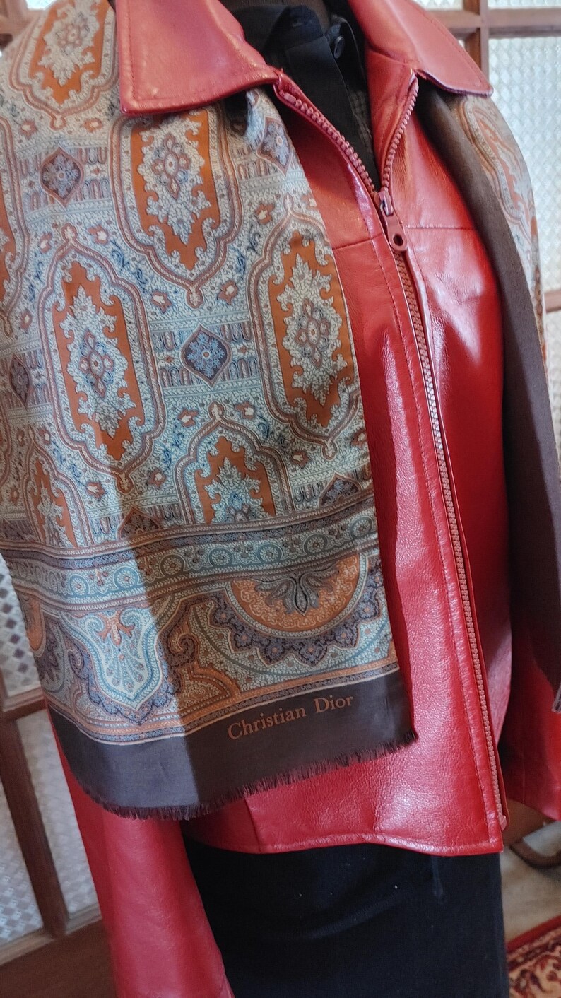 Vintage 1980s-90s Christian Dior Dark Chocolate Silk/wool Man's Scarf ...