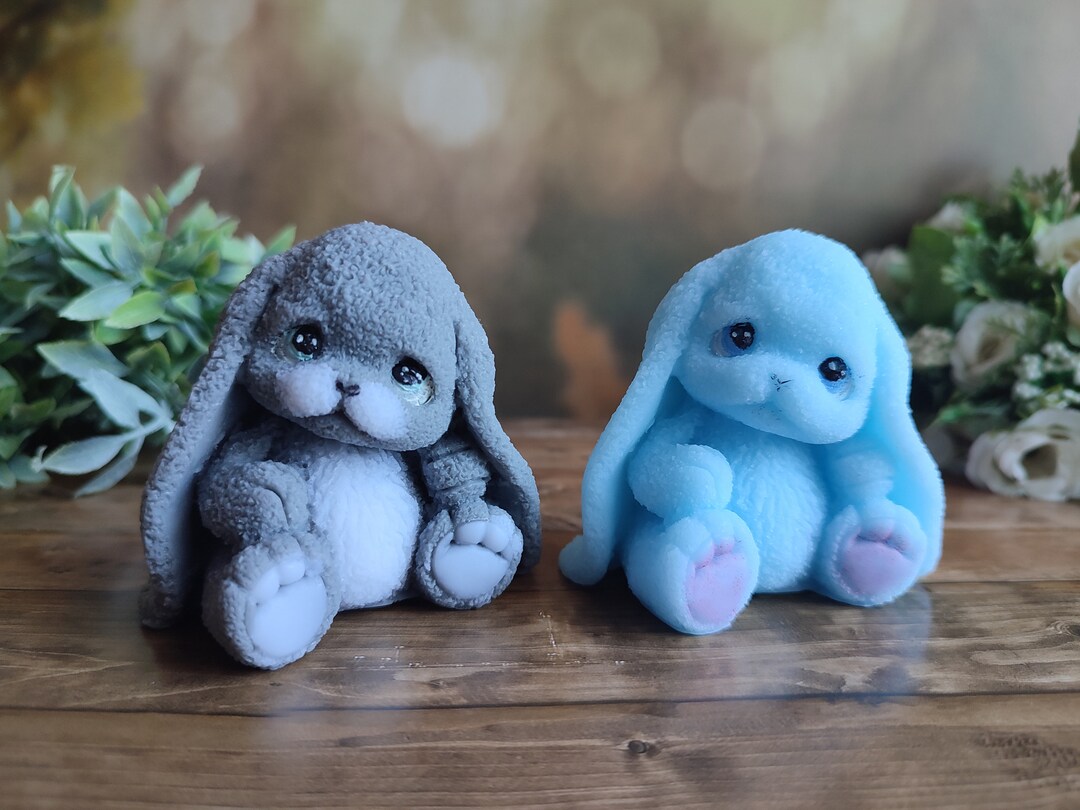 3d Mold Bunny Cute Plush Bunny Silicone Mold Soap Mold Rabbit Candle ...