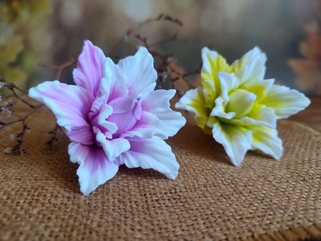 Double Lily Mold Fluffy Flower Silicone Mold 3d Terry Lily Soap Candle ...