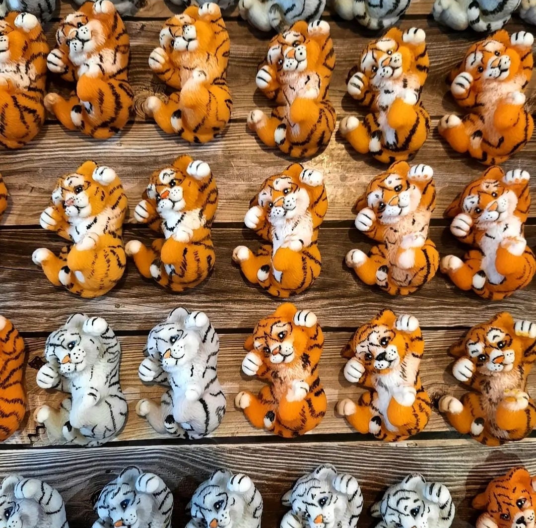 Mini Tiger Mold Miniature 2d Tiger Silicone Mold Wild Cat Soap Mold - Etsy