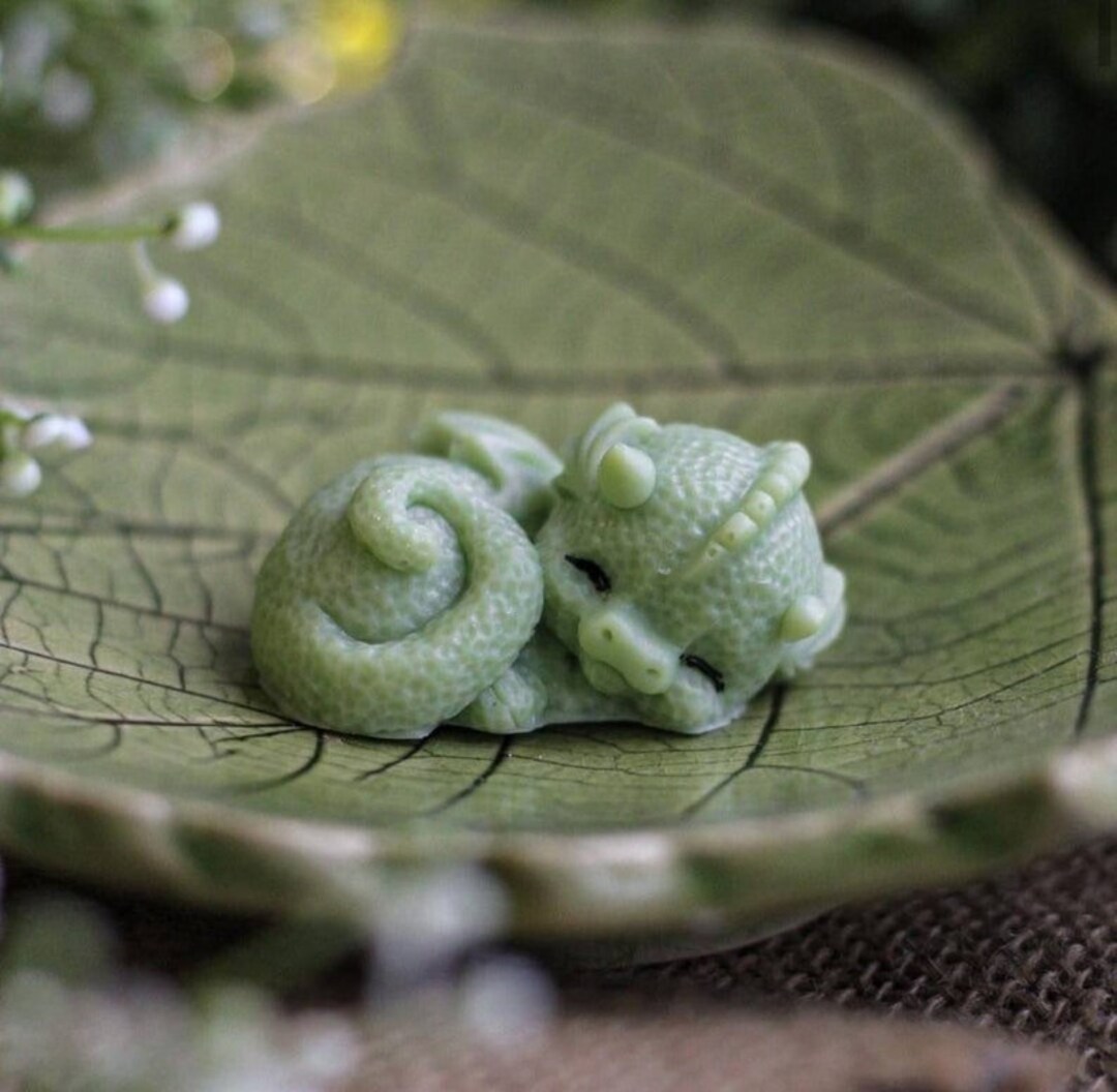 Mini Dragon Mold Sleeping Baby Dragon Tiny Size Dino Mold Soap Candle ...
