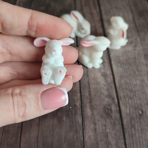 Miniature Bunnies Silicone Molds for Pendant Mini Rabbits Epoxy Resin ...