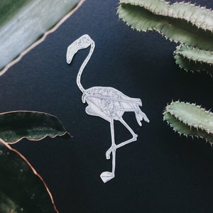Flamingo Skeleton Sticker: Bird Animal Anatomy White or Transparent ...