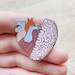 Anatomical Half Heart Brain Pin: Colorful Hard Enamel, Pin for Doctor ...
